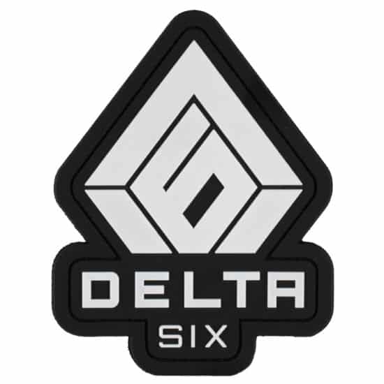 Delta Six Logo Patch (110x85mm) - schwarz/weiss