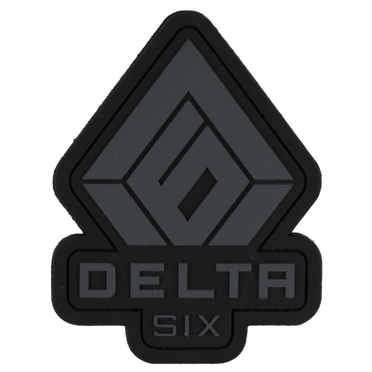 Delta Six Logo Patch (110x85mm) - schwarz/grau