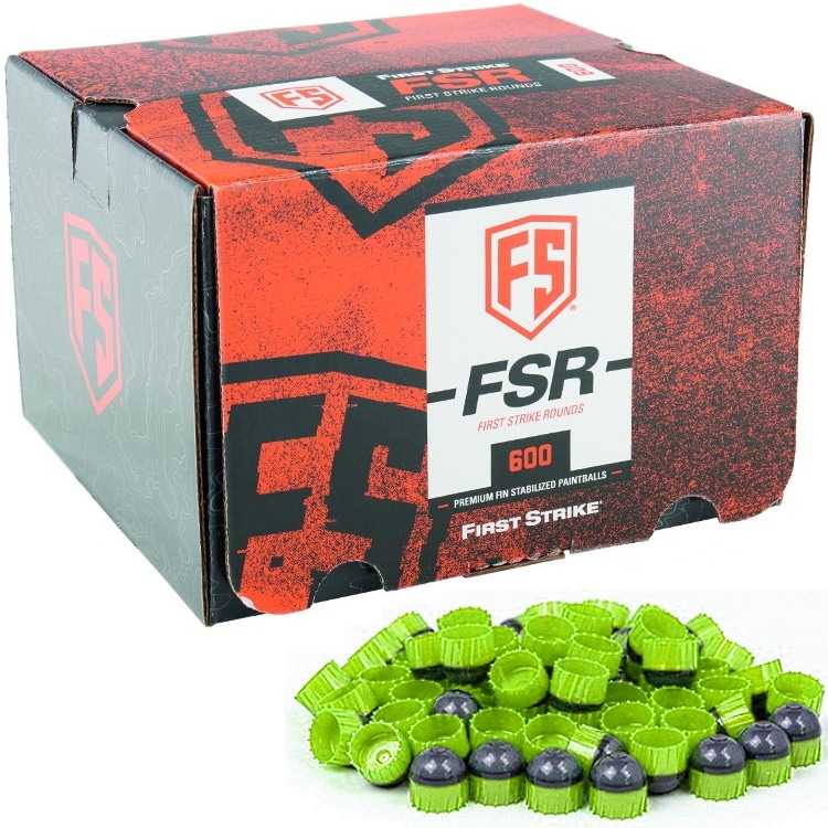 Tiberius Arms First Strike Paintballs 600 rounds box (dark gray / green)