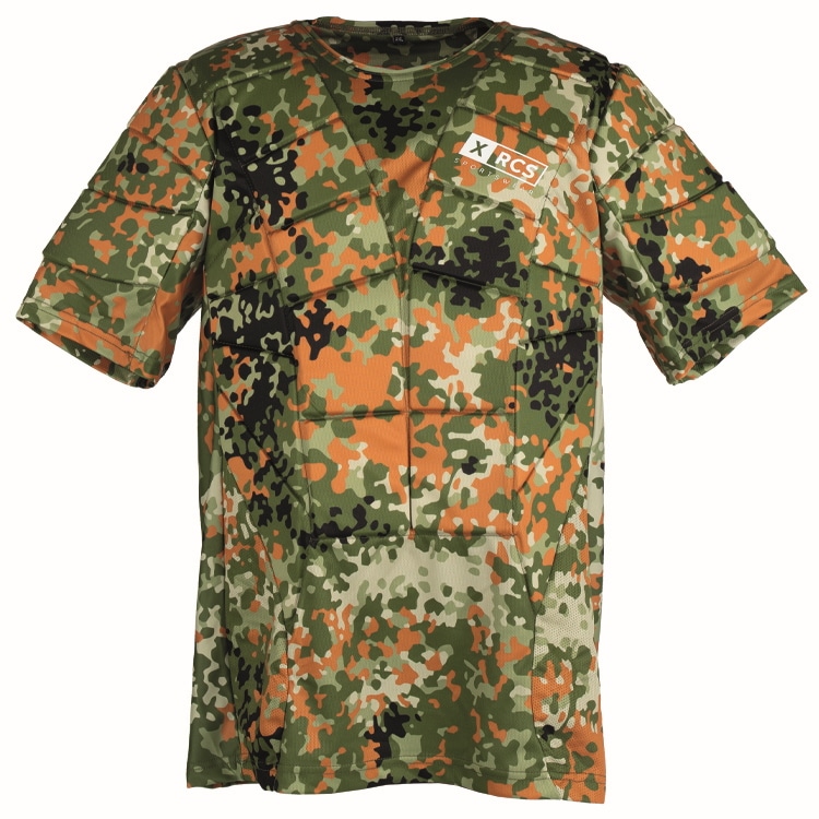 Plastron de paintball XRCS en camouflage flecktarn