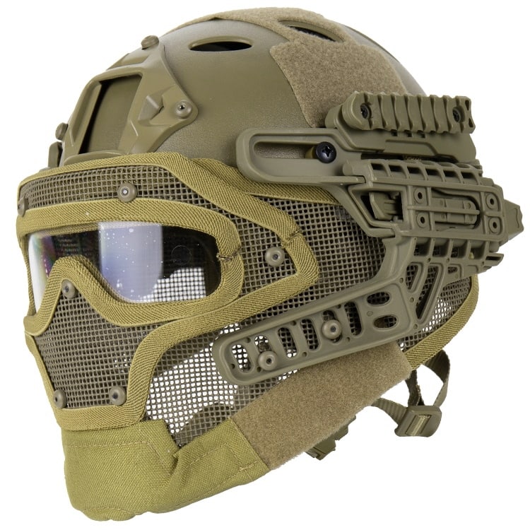 Tactical Fast PJ Steel Wire Helm für Airsoft (Tan)